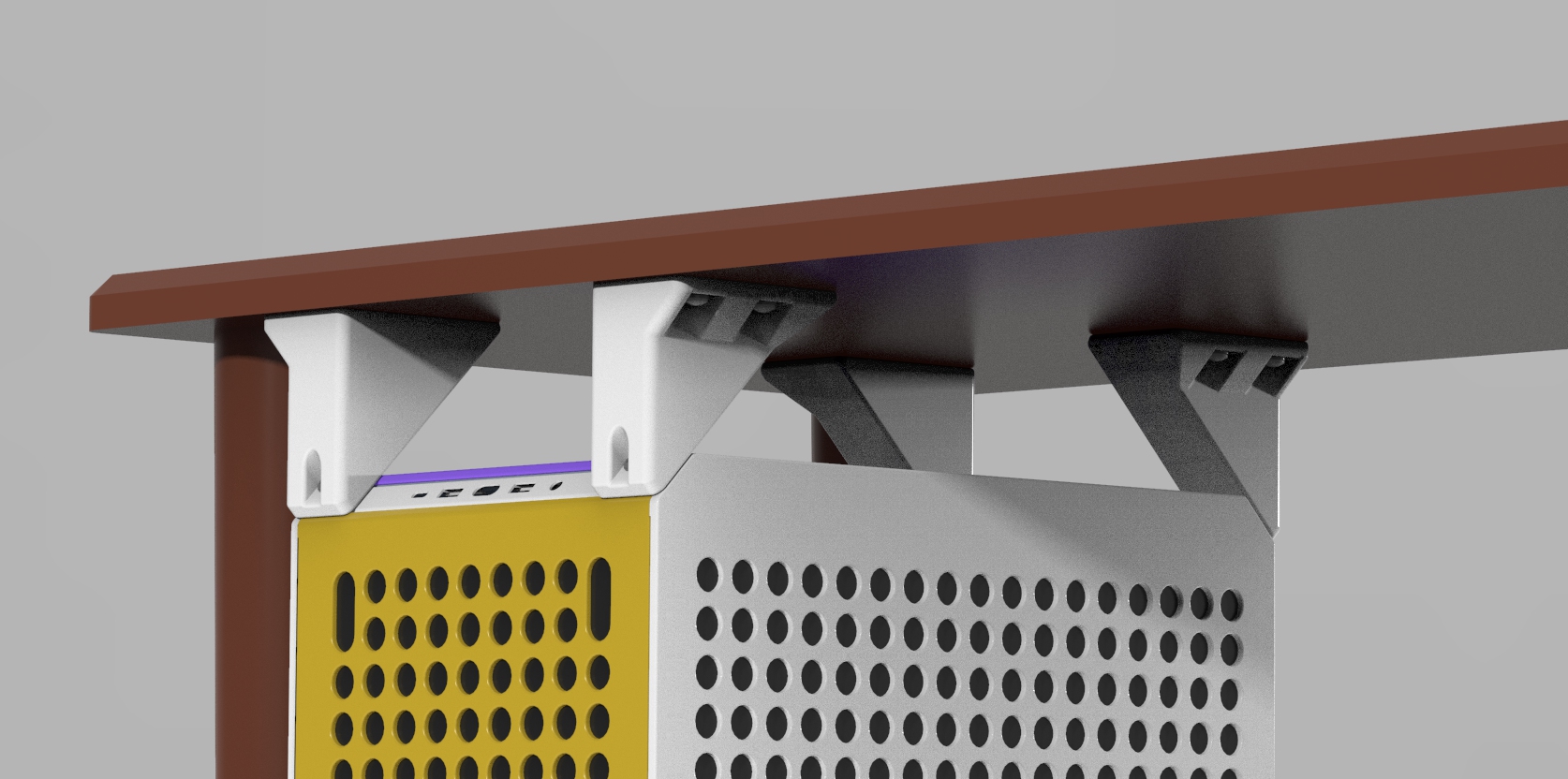 Under Desk Mounting Brackets - QUBE 500 by FormFitPrint | Download free ...