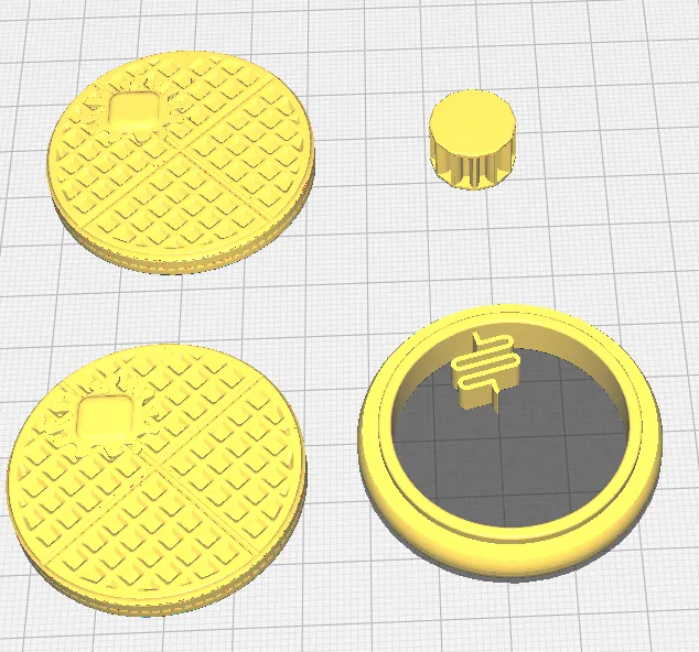 Clicky Waffle by leannb | Download free STL model | Printables.com