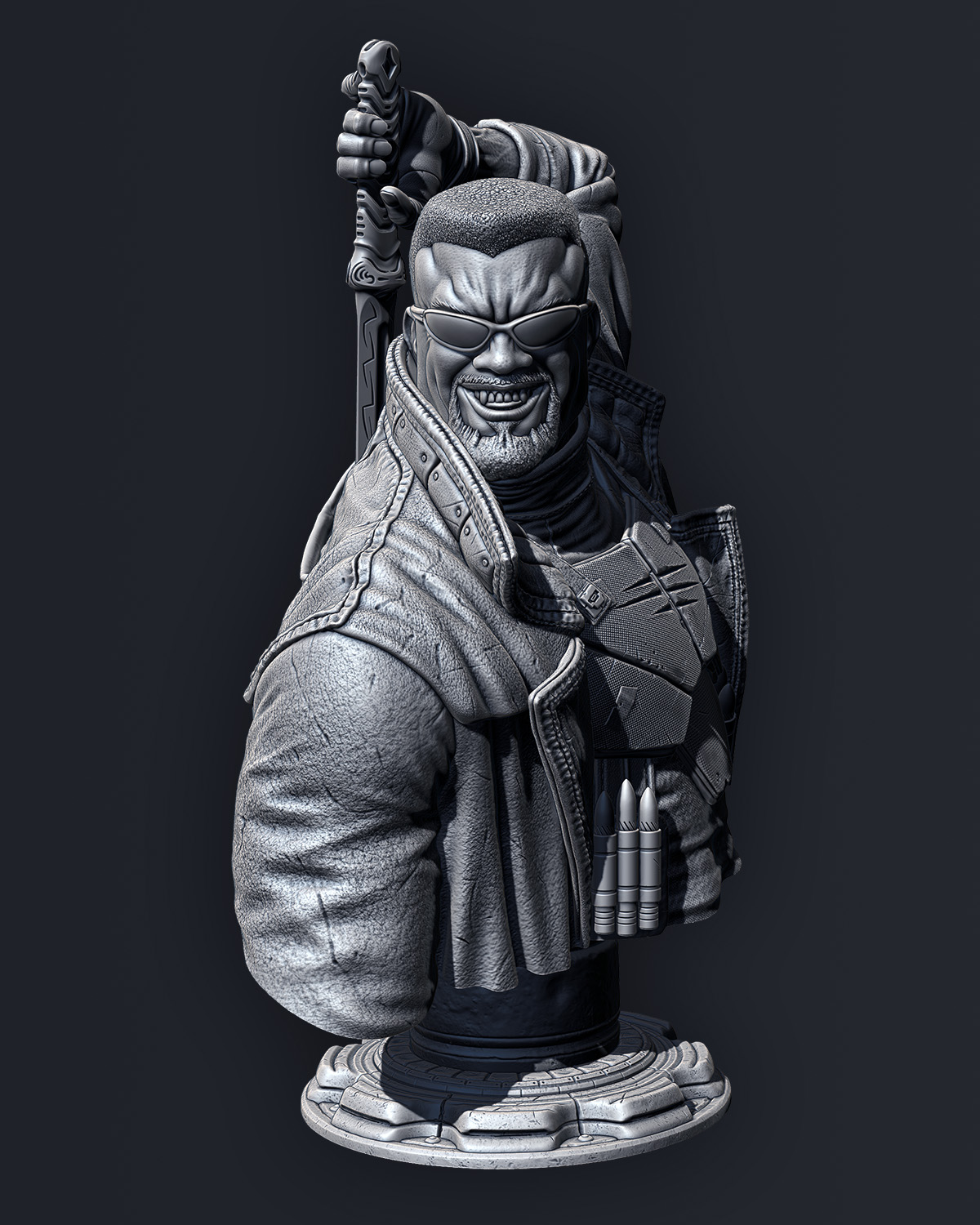 Blade Bust (pre-supported) by Eastman | Printables Store