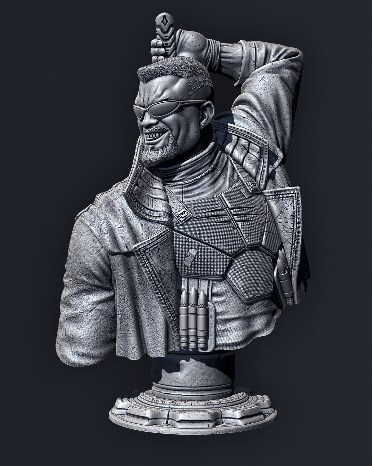 Blade Bust (pre-supported) by Eastman | Printables Store