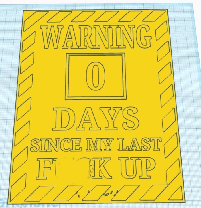 Warning Sign by kent wilson | Download free STL model | Printables.com