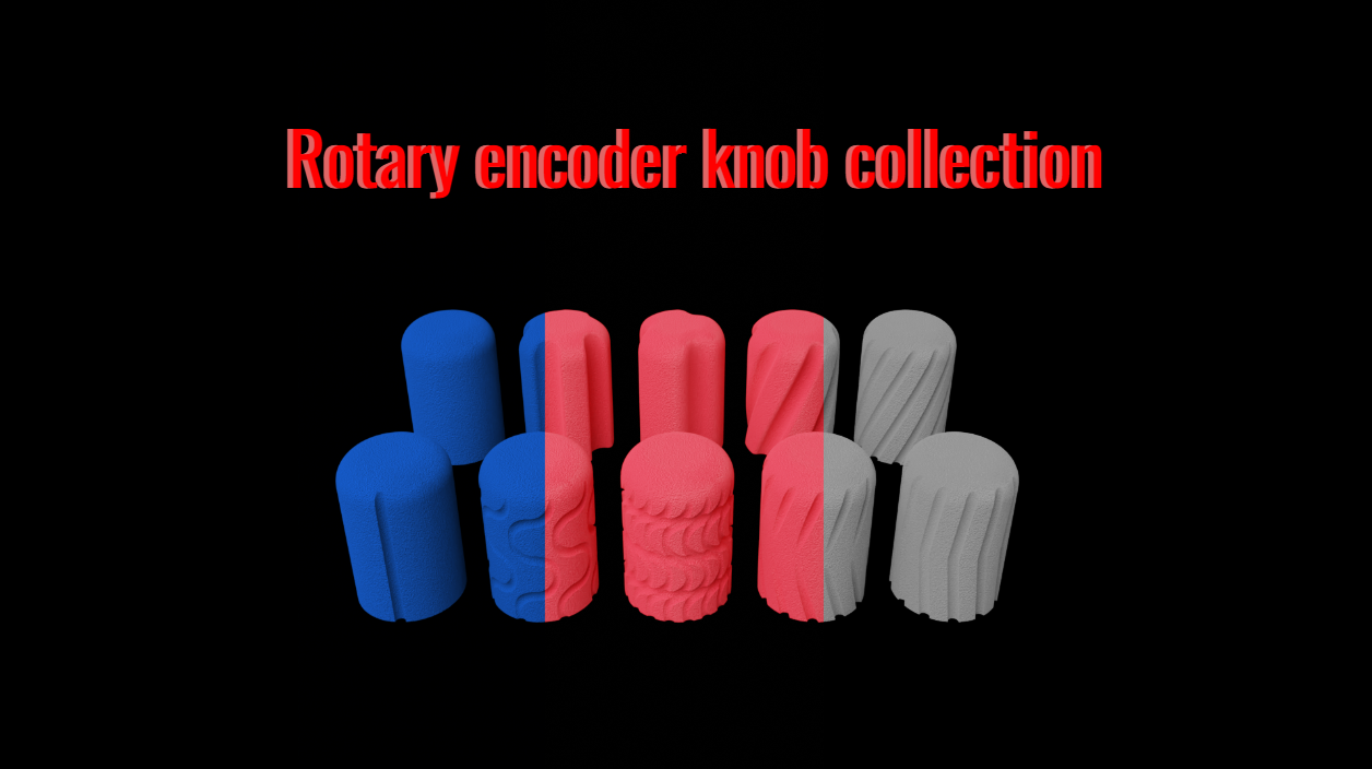 Rotary encoder knob collection by ICant3DPrint | Download free STL ...