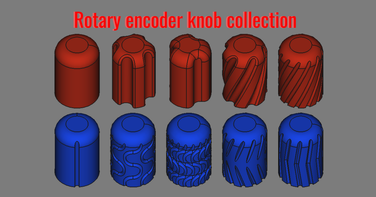 Rotary encoder knob collection by ICant3DPrint | Download free STL ...