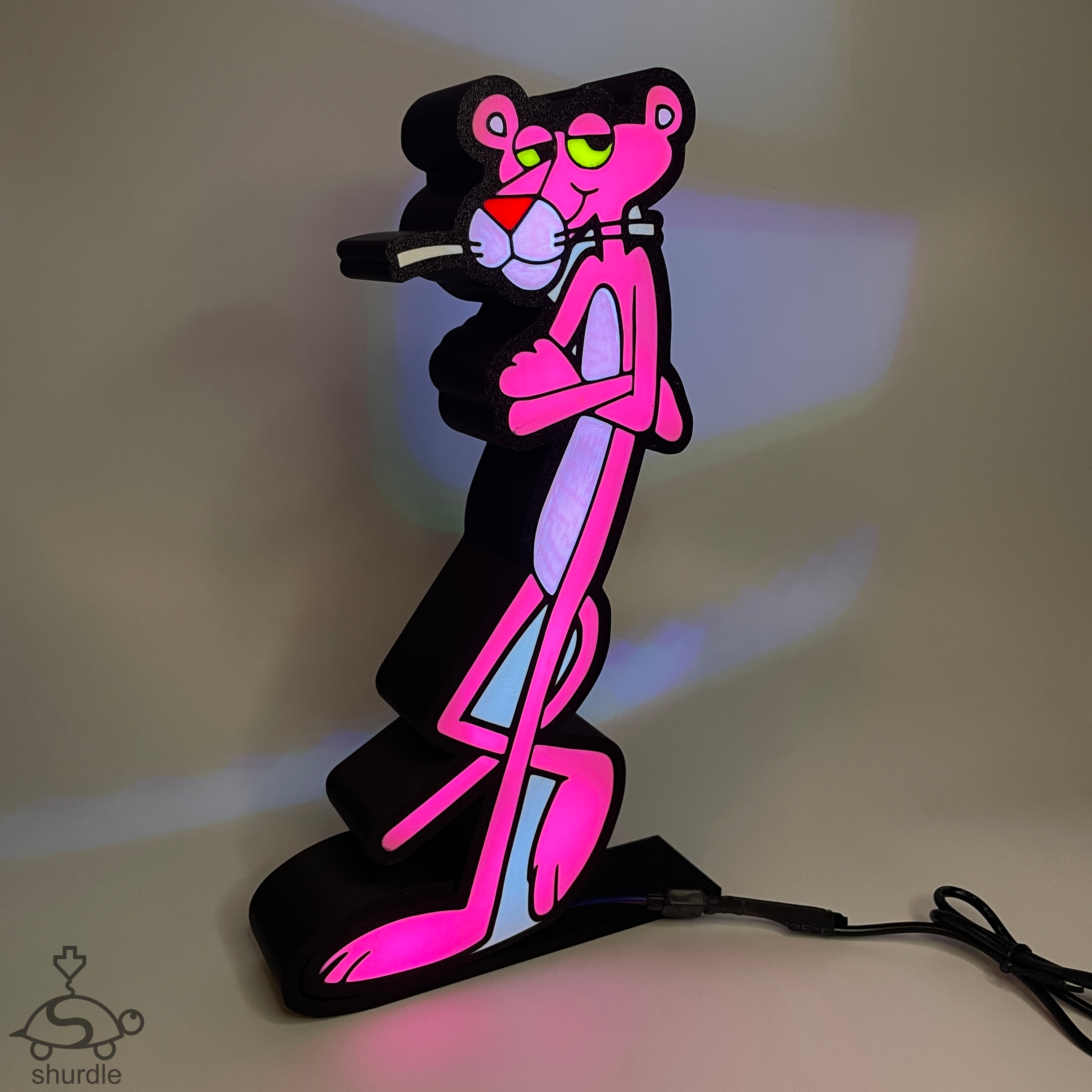 Pink Panther LED Light Box von Shurdle3D | Kostenloses STL-Modell ...