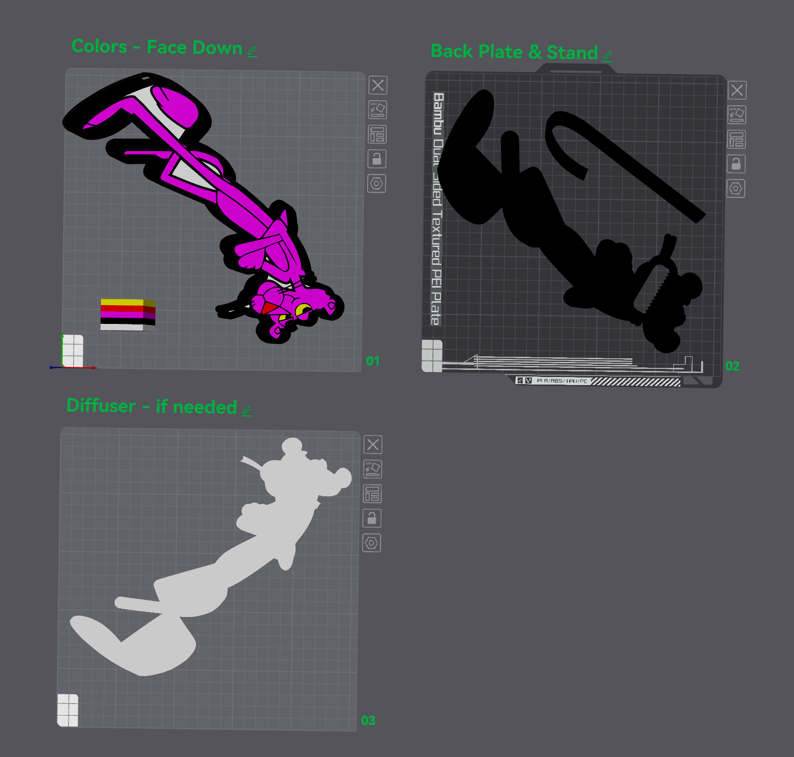 Pink Panther LED Light Box von Shurdle3D | Kostenloses STL-Modell ...