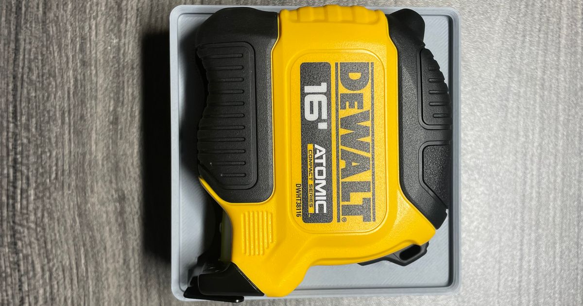 Gridfinity Dewalt 16' Atomic Tape Measure Holder by Zach Lienemann ...