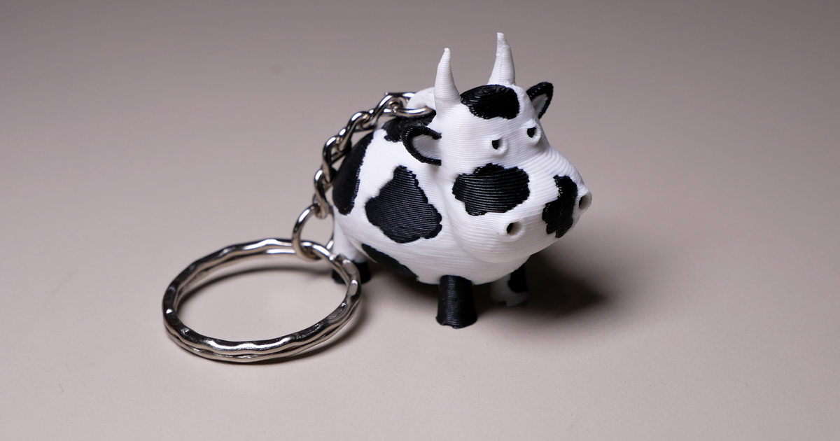 Tiny Cow Keychain by 3DPrintBunny | Download free STL model ...