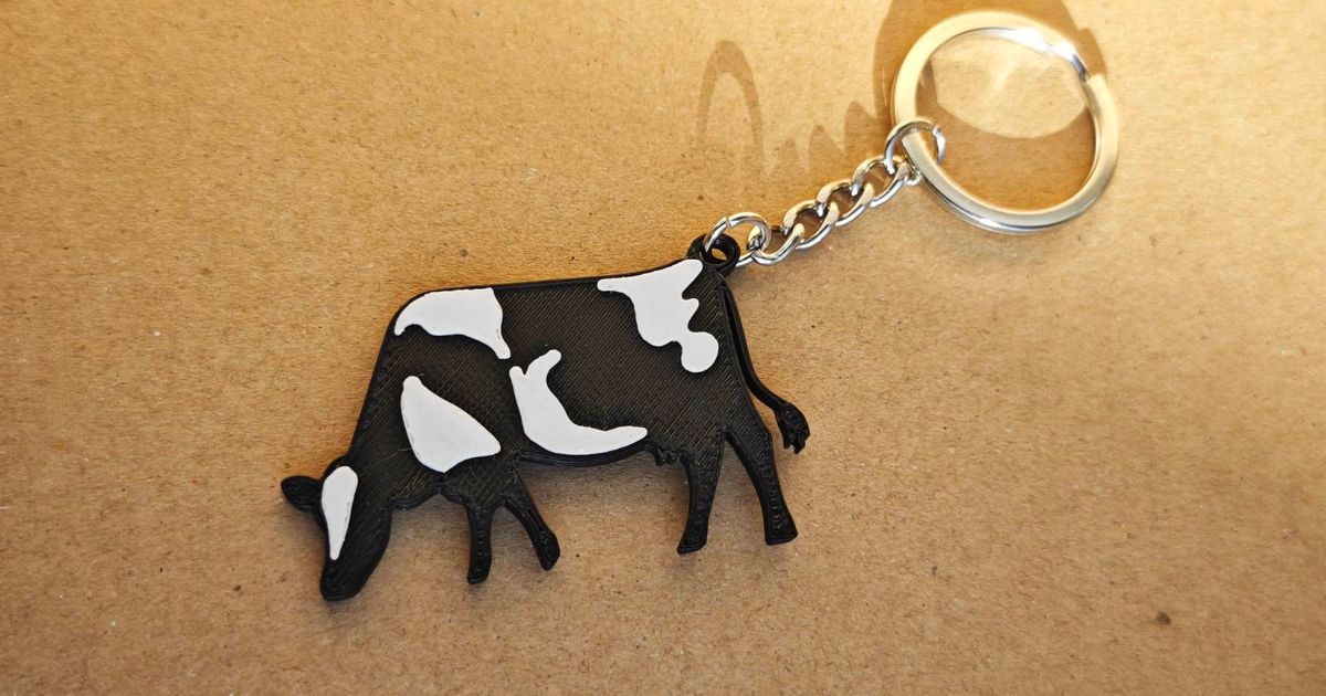 Cow Keychain by Everyday Normal Guy | Download free STL model ...