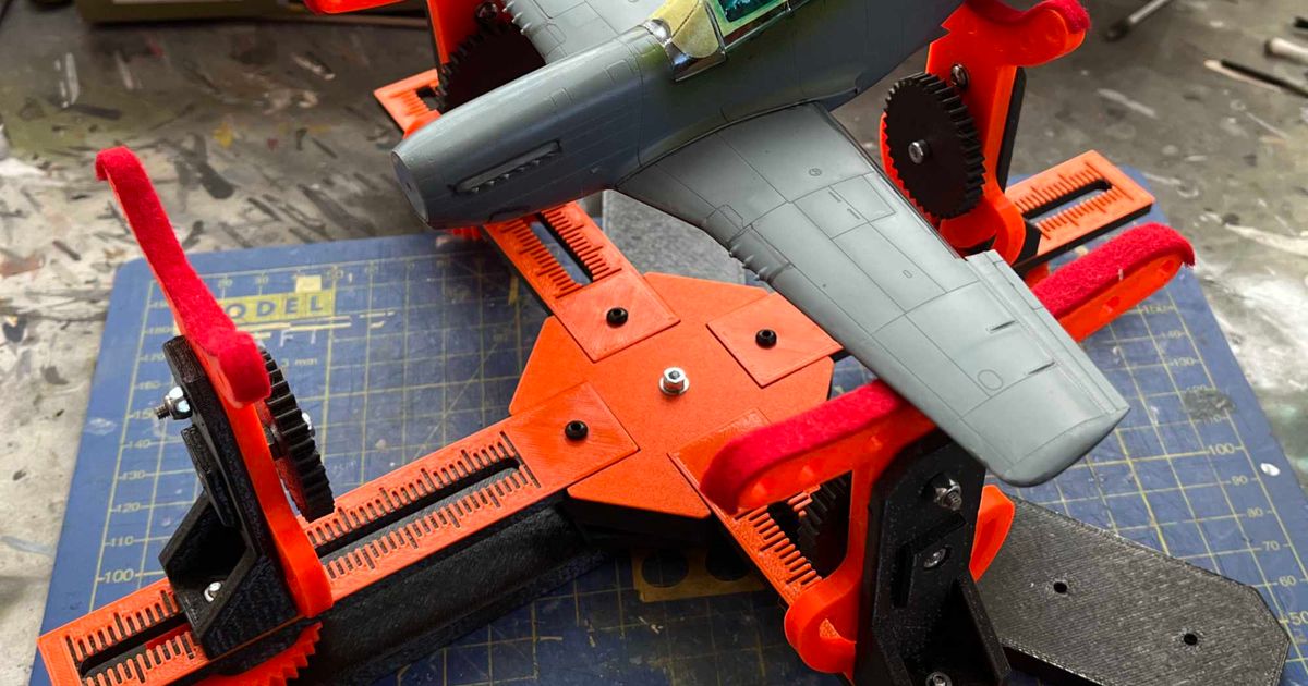 Paint model holder for 1/48 and 1/32 scale models v2 by romcoromcoromco ...