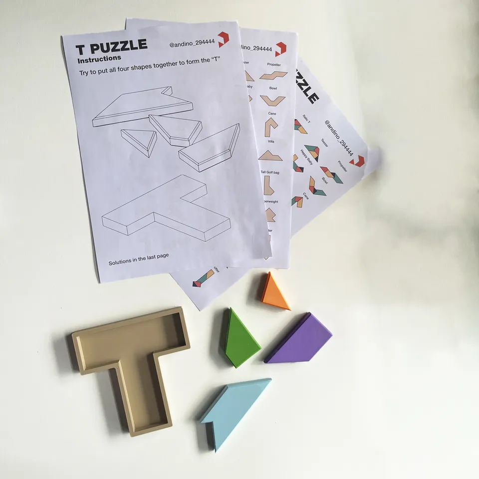 "T" Puzzle by andino | Download free STL model | Printables.com
