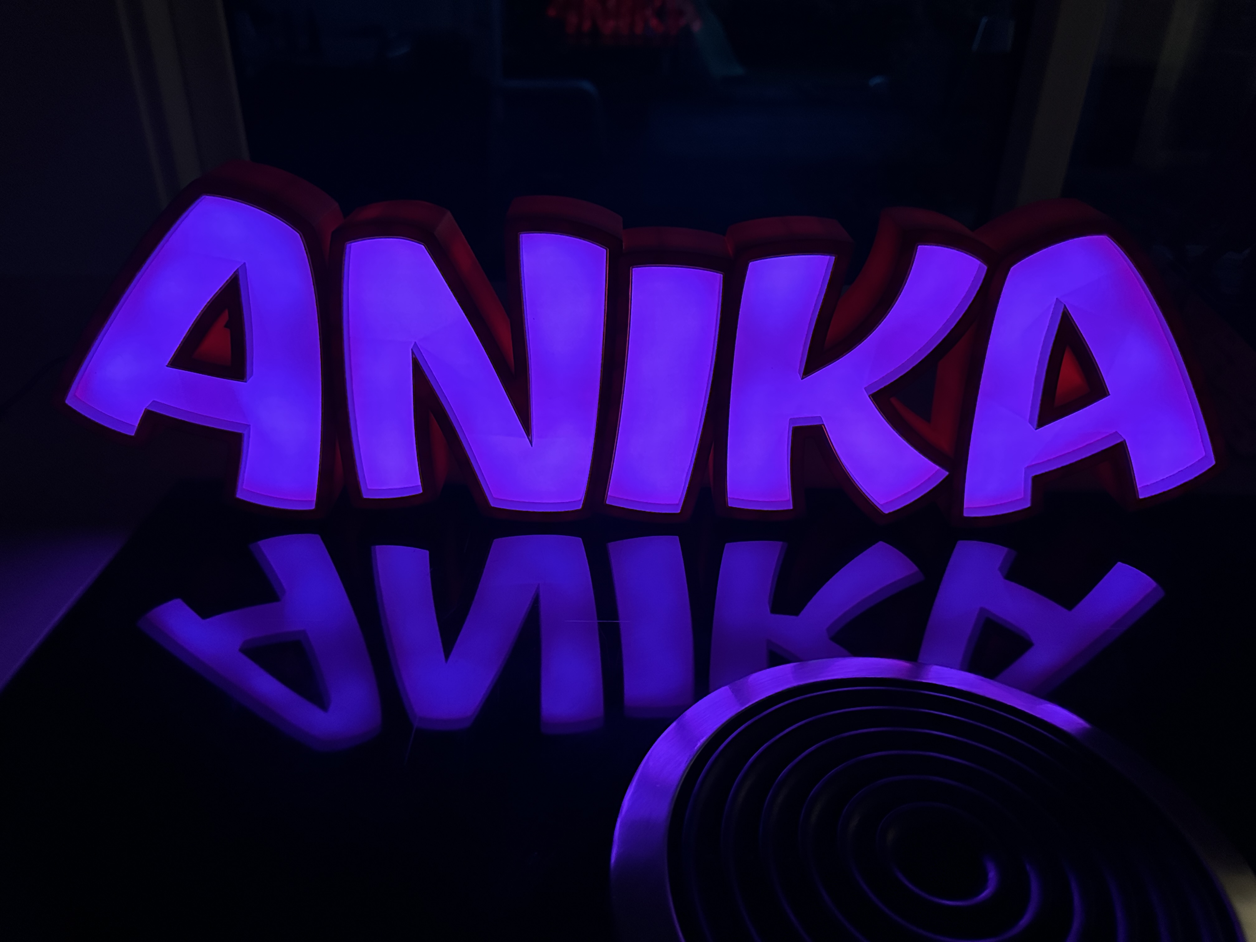 ANIKA LED- Namenslampe (Name lamp) by Tomsen | Download free STL model ...