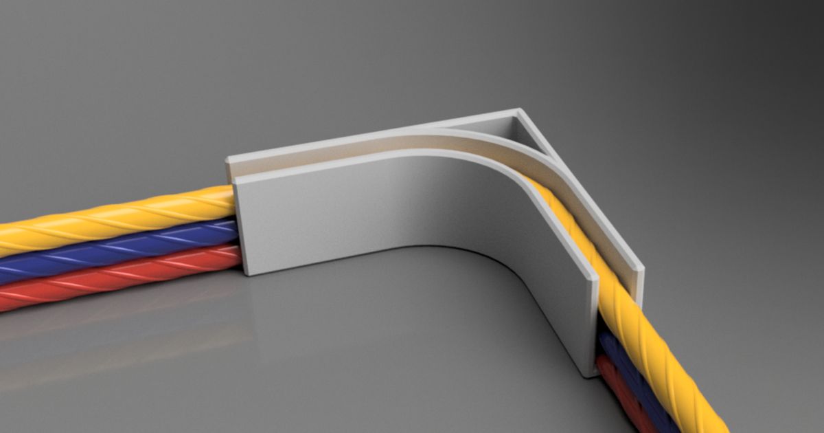 Parametric corner cable holder (90degrees) by Alexander Clarke ...