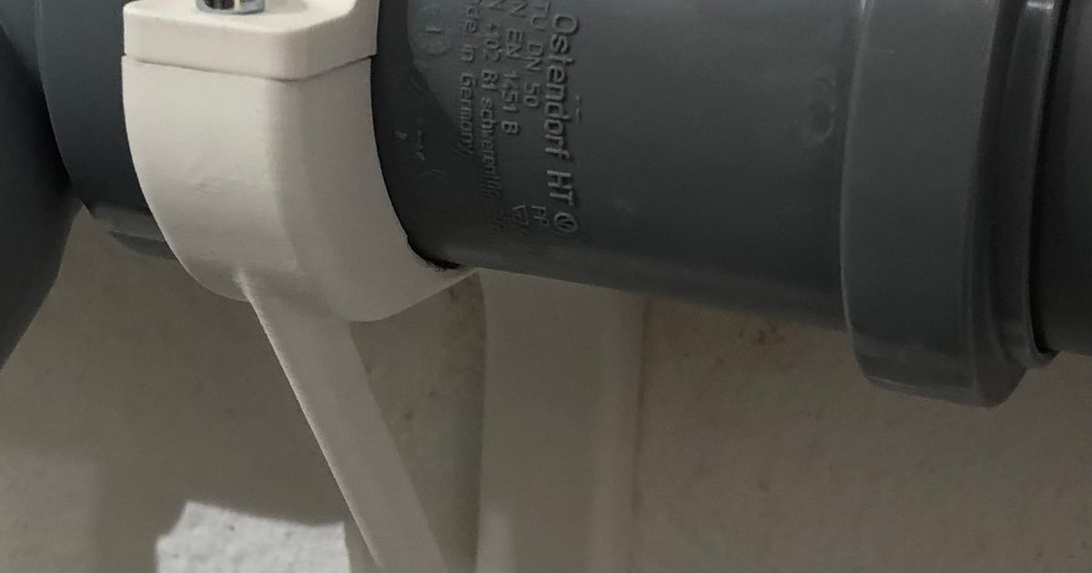 Wall mount for HT DN50 pipe by jocin | Download free STL model ...