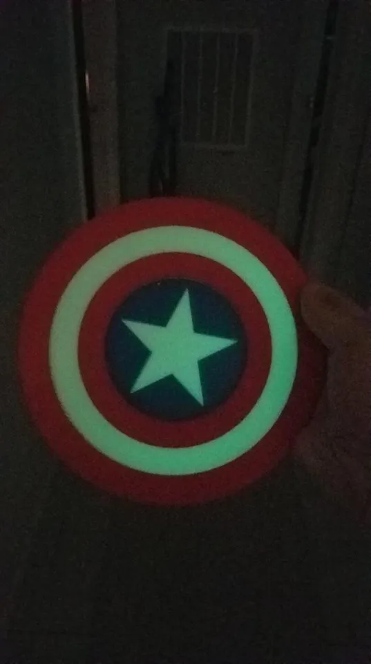 Captain America Shield Handle is attached with 6mmx3mm magnets by get3d ...