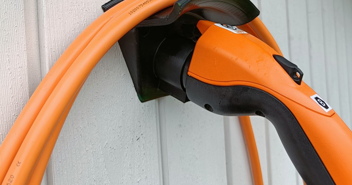 EV cabel type 1 holder by Lars Christian Nygård | Download free STL ...