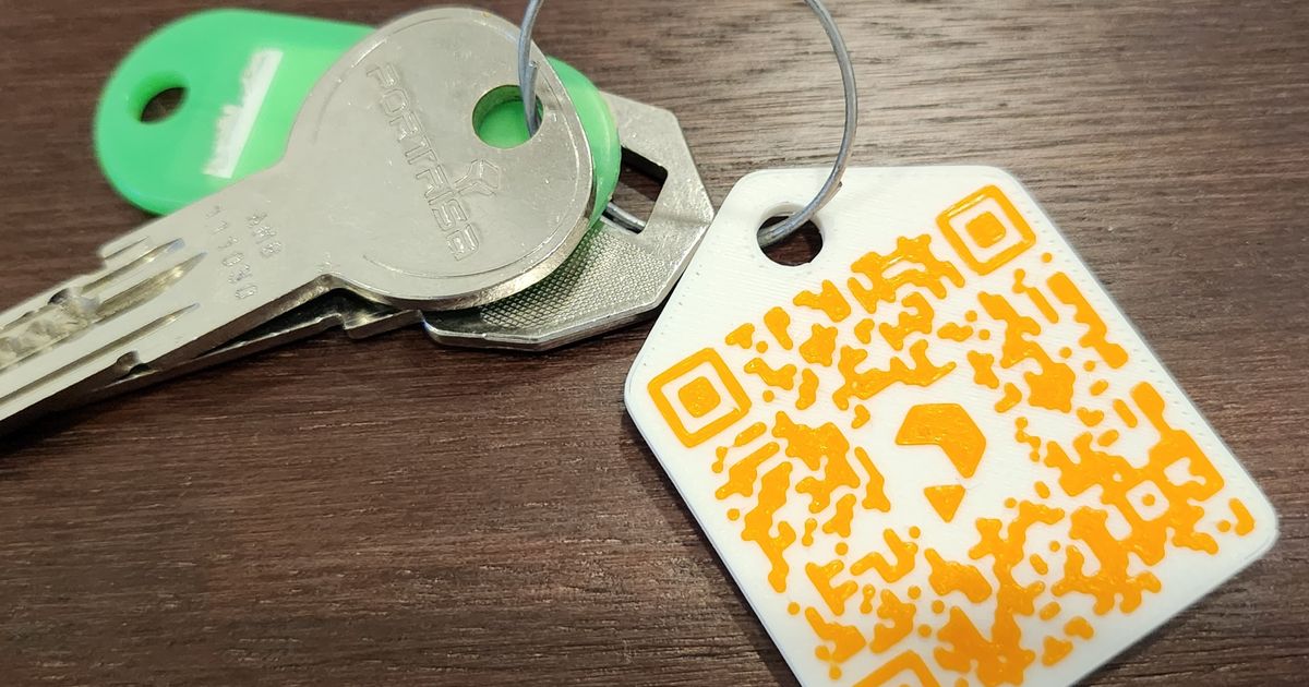 Printables QR key fob for cool makers, OpenSCAD by DP design | Download ...