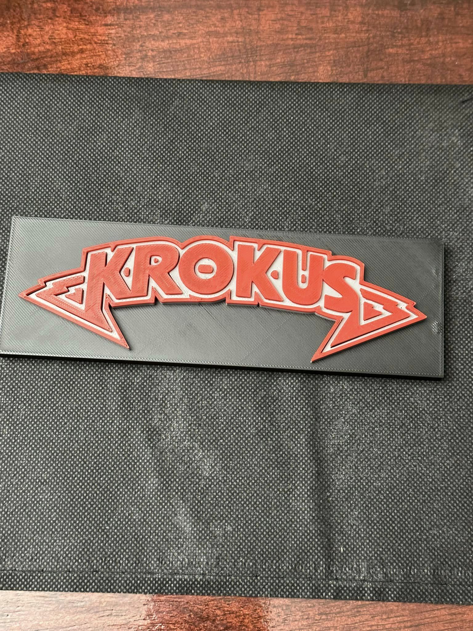 Krokus 80's Band Sign by rsnider2 | Download free STL model ...
