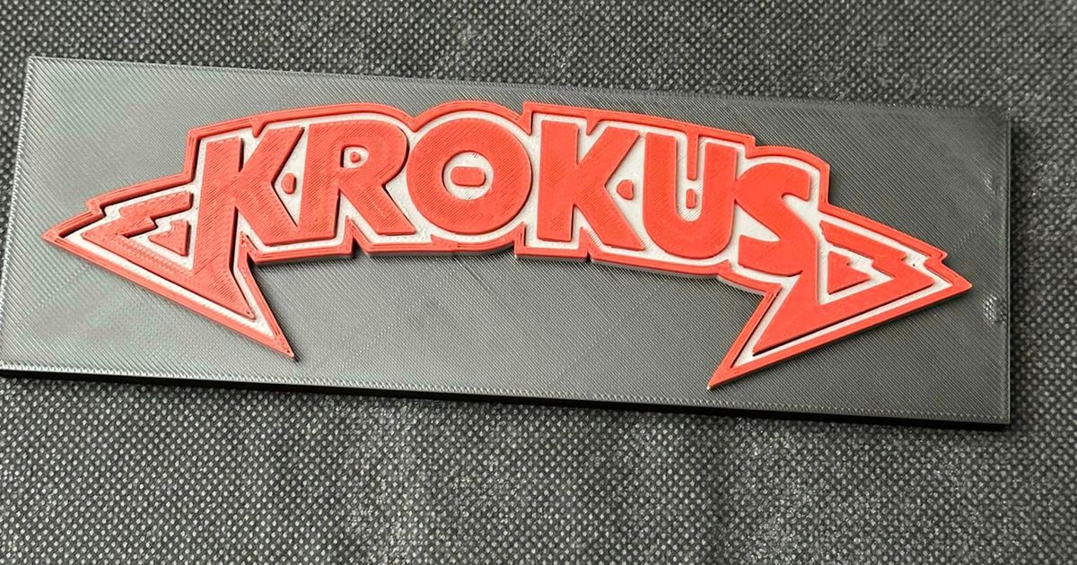 Krokus 80's Band Sign by rsnider2 | Download free STL model ...