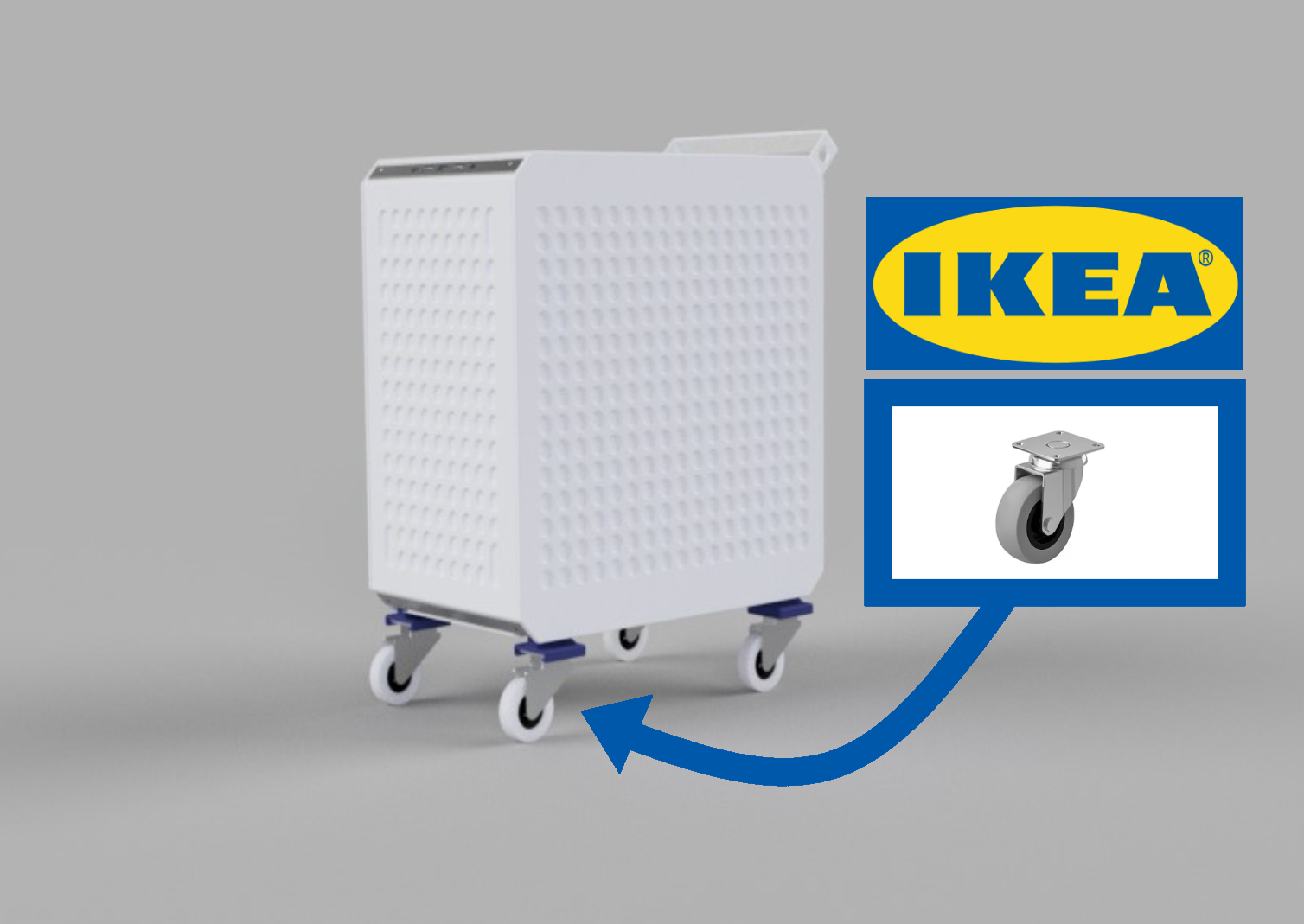 Adapter Ikea wheels by Sirine | Download free STL model | Printables.com