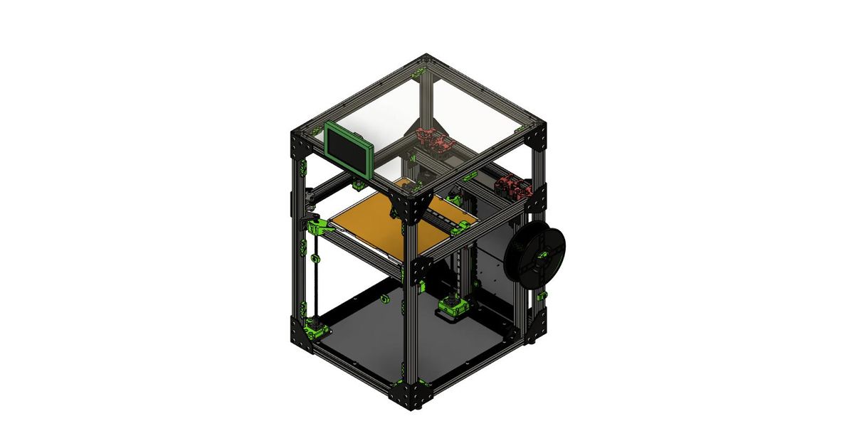 Case display 7" HDMI for RatRig Vcore3 with Enclosure 2.0 by Jake90 ...