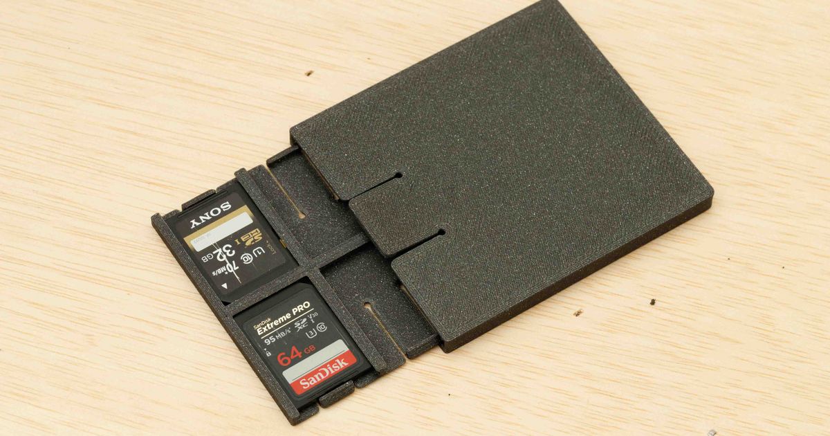 Secure Flat SD Card Holder by trtr6842 | Download free STL model ...