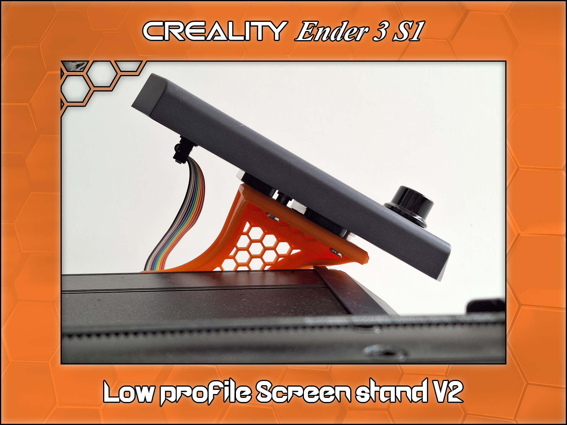 Ender 3 S1 low profile screen stand V2 (strengthtened) by Piketooth ...
