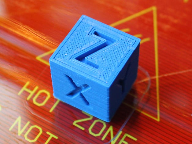 axes calibrage cube-xyz for 3d printers by H- printed | Download free ...