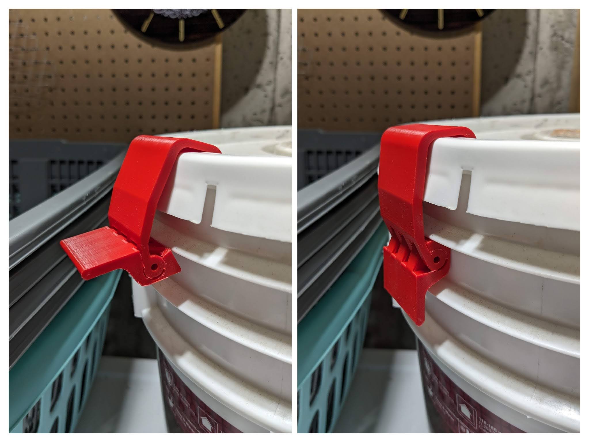 Print-In-Place 5 Gallon (19L) Bucket Latch by zuberio | Download free ...