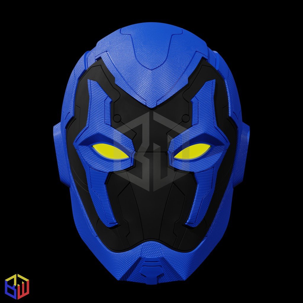 Blue Beetle Helmet Textured by Budwin | Download free STL model ...