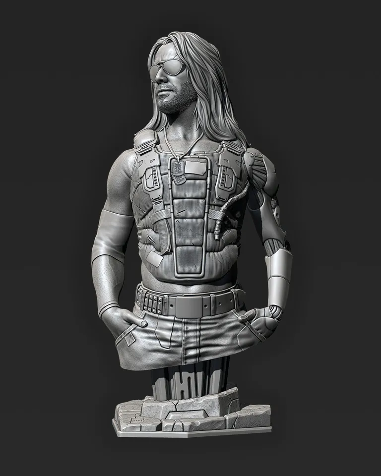Johnny Silverhand (pre-supported) by Eastman | Download free STL model ...