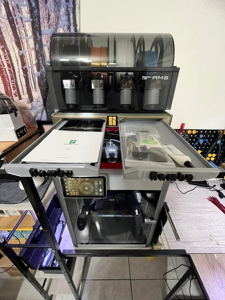 Bambu X1C AMS Drawer Shelves ( for AMS stand) by JsDon | Download free ...