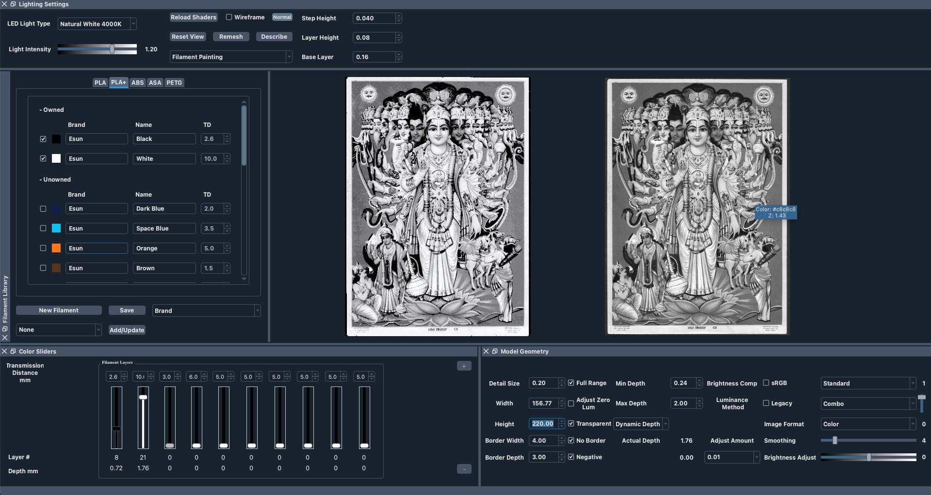 Viratswarup - The Universal Form of Vishnu [Easy to Print Filament ...