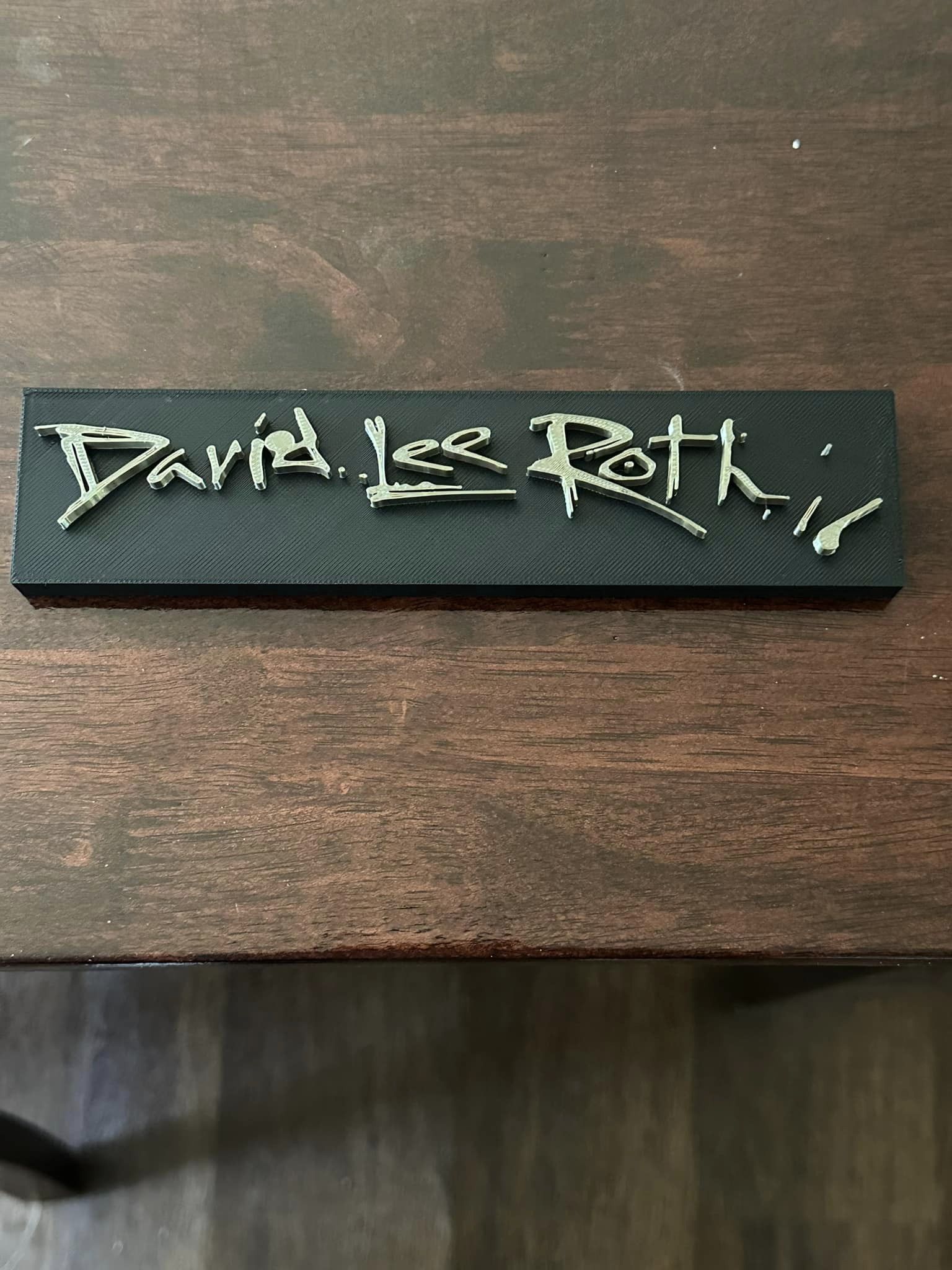 David lee Roth 80's Band Sign by rsnider2 | Download free STL model ...