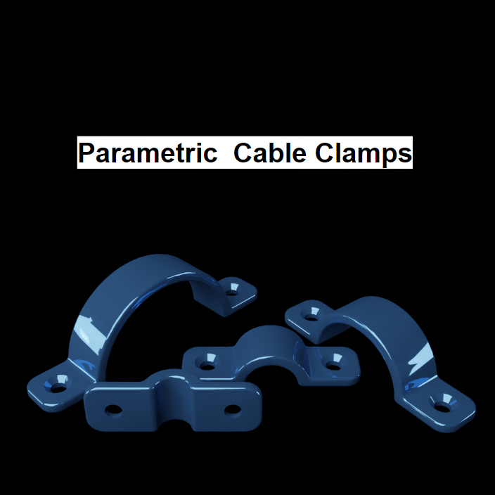Parametric Cable Clamps/Clips by ICant3DPrint | Download free STL model ...