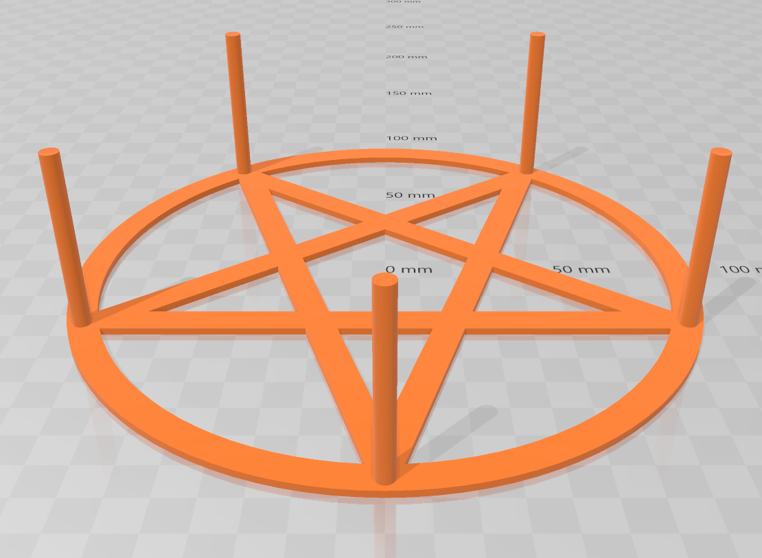 Pentagram stickable to ground by Gyrxiur | Download free STL model ...