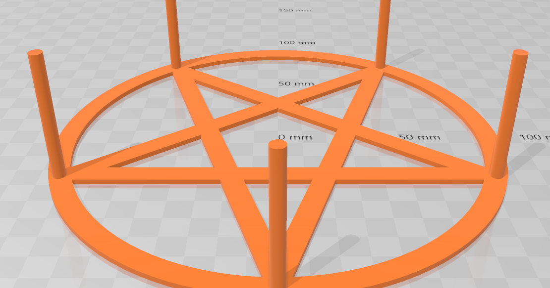 Pentagram stickable to ground by Gyrxiur | Download free STL model ...
