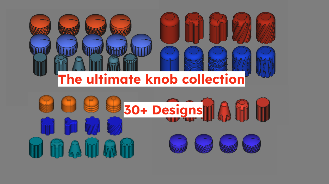 The ultimate knob collection by Rasmus Additive | Download free STL ...