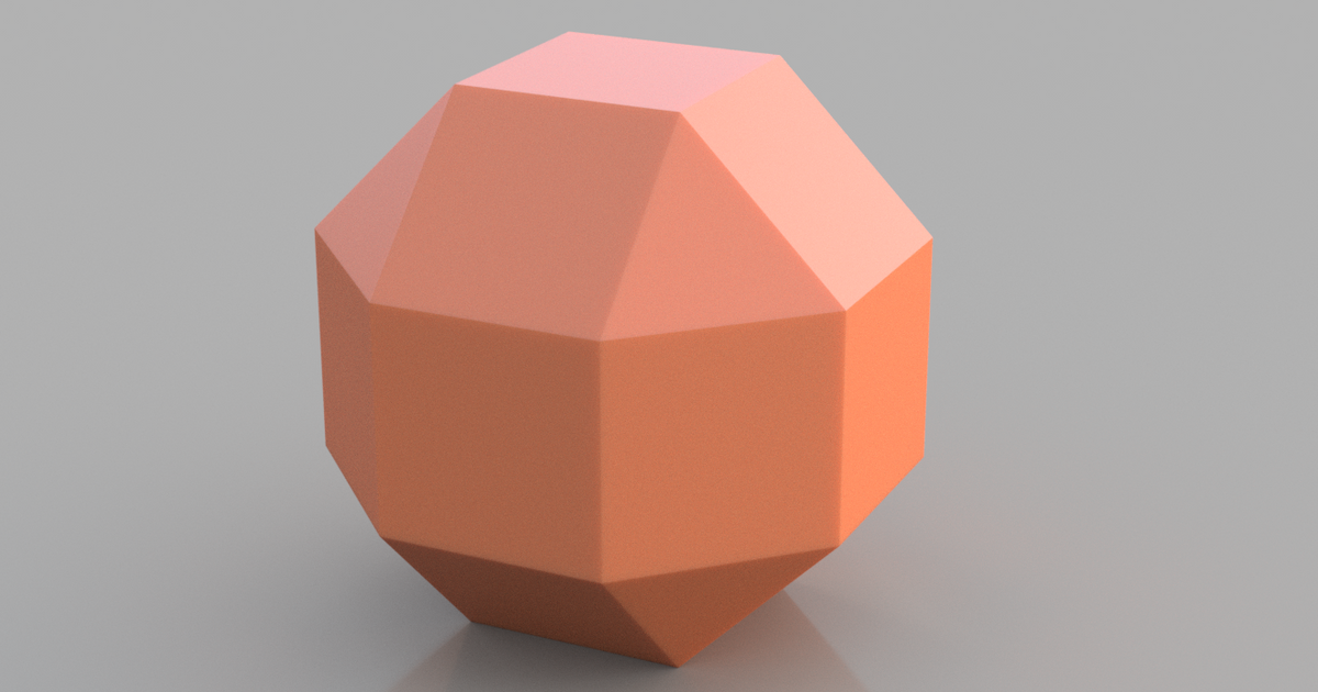 Low Poly Spheres: Rhombicuboctahedron by Adam L | Download free STL model | Printables.com