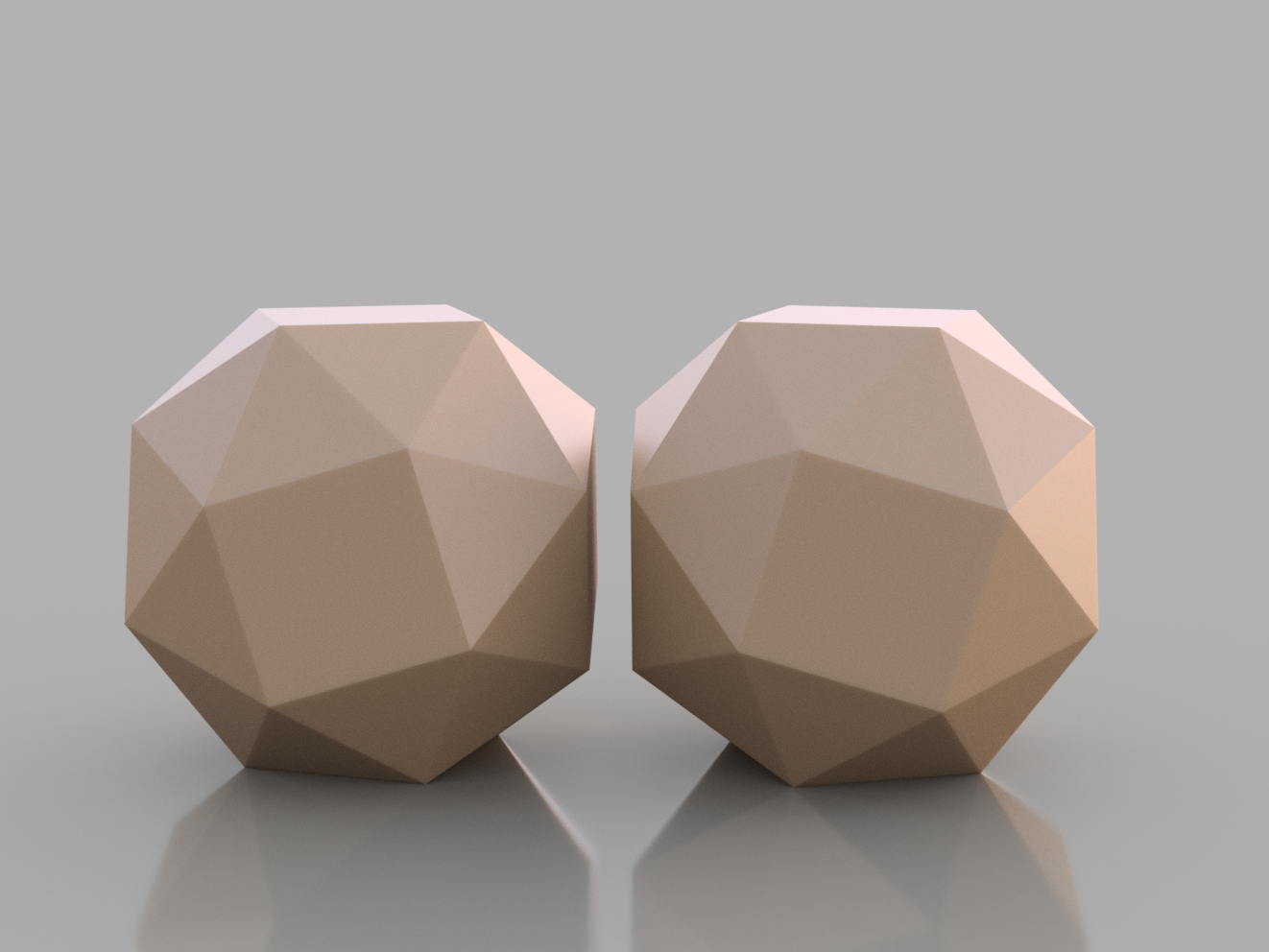 Low Poly Spheres: Snub Cubes (Left and Right) by Adam L | Download free ...