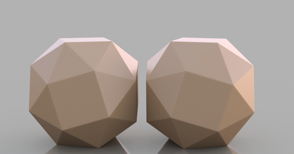 Low Poly Spheres: Snub Cubes (Left and Right) by Adam L | Download free ...