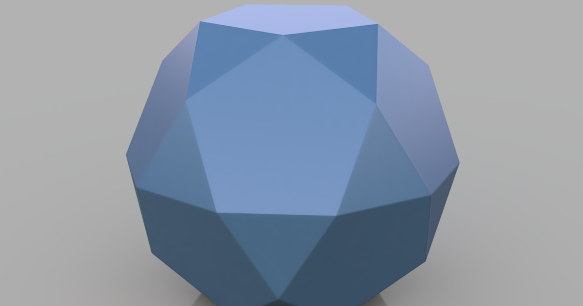 Low Poly Spheres: Icosidodecahedron by Adam L | Download free STL model | Printables.com