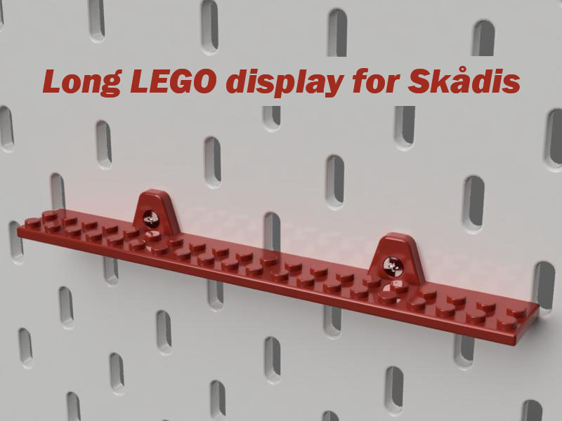 Long LEGO display shelf for Skadis. by ORM | Download free STL model ...