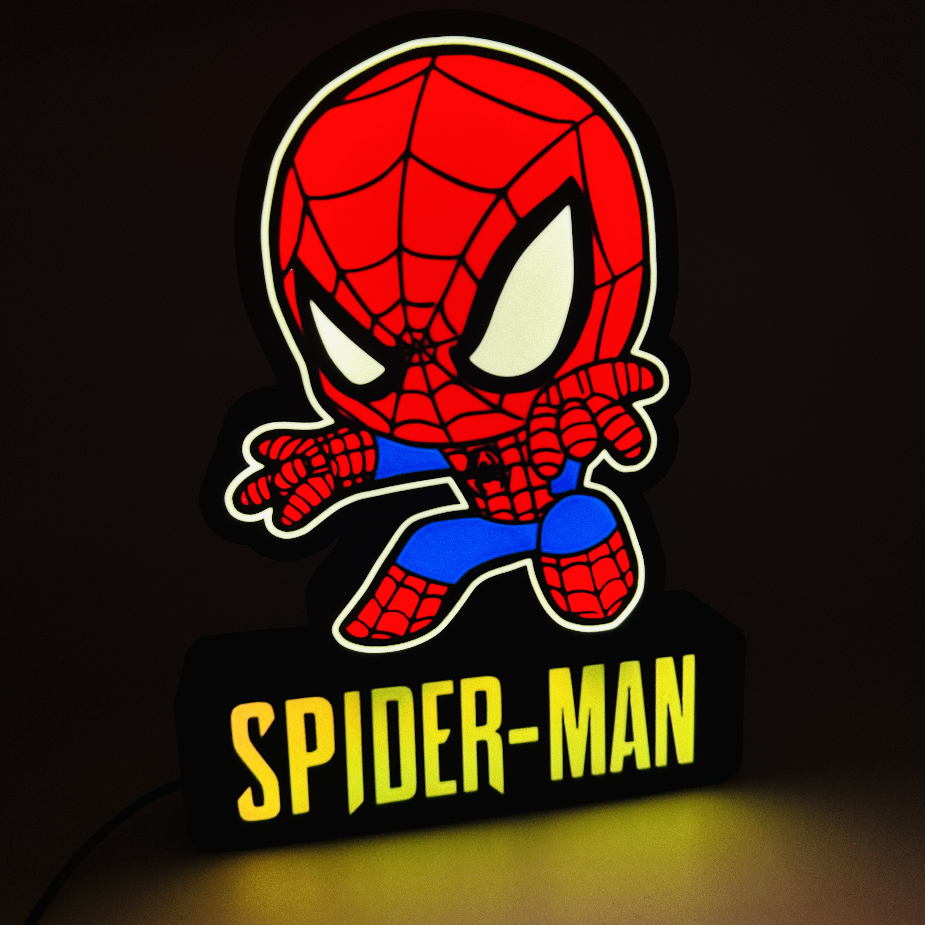 Spider-Man Led Lamp by Smart3d By Gabriel Gomes | Download free STL ...
