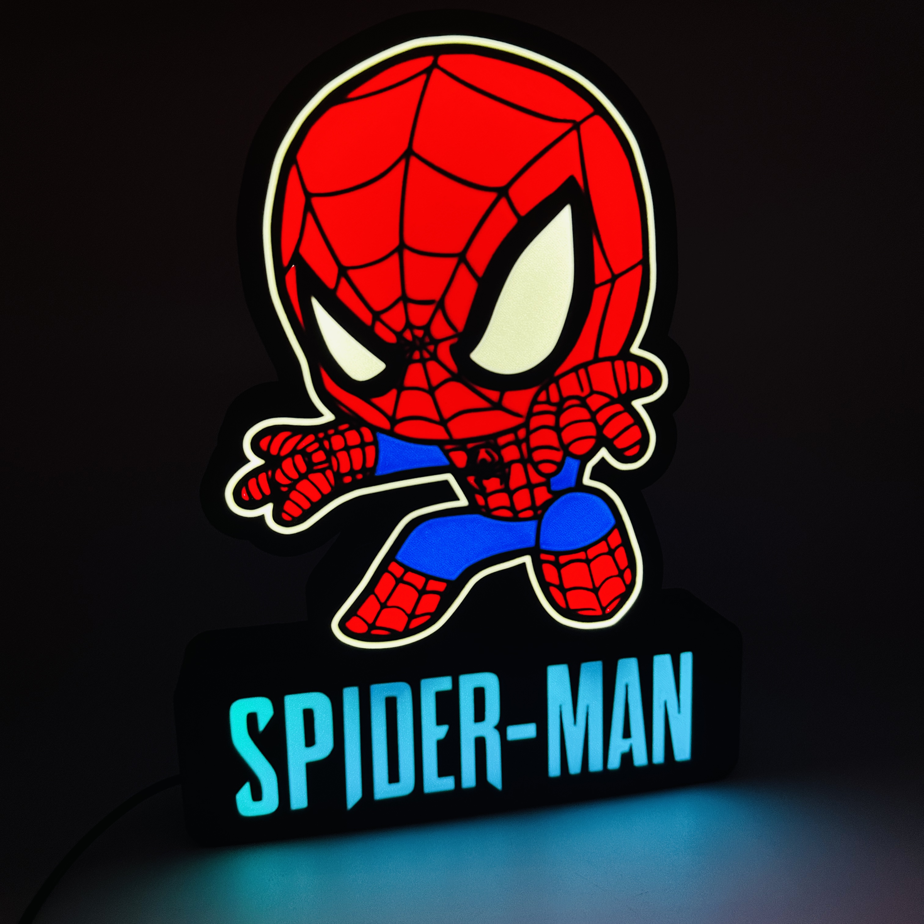 Spider-Man Led Lamp by Smart3d By Gabriel Gomes | Download free STL ...