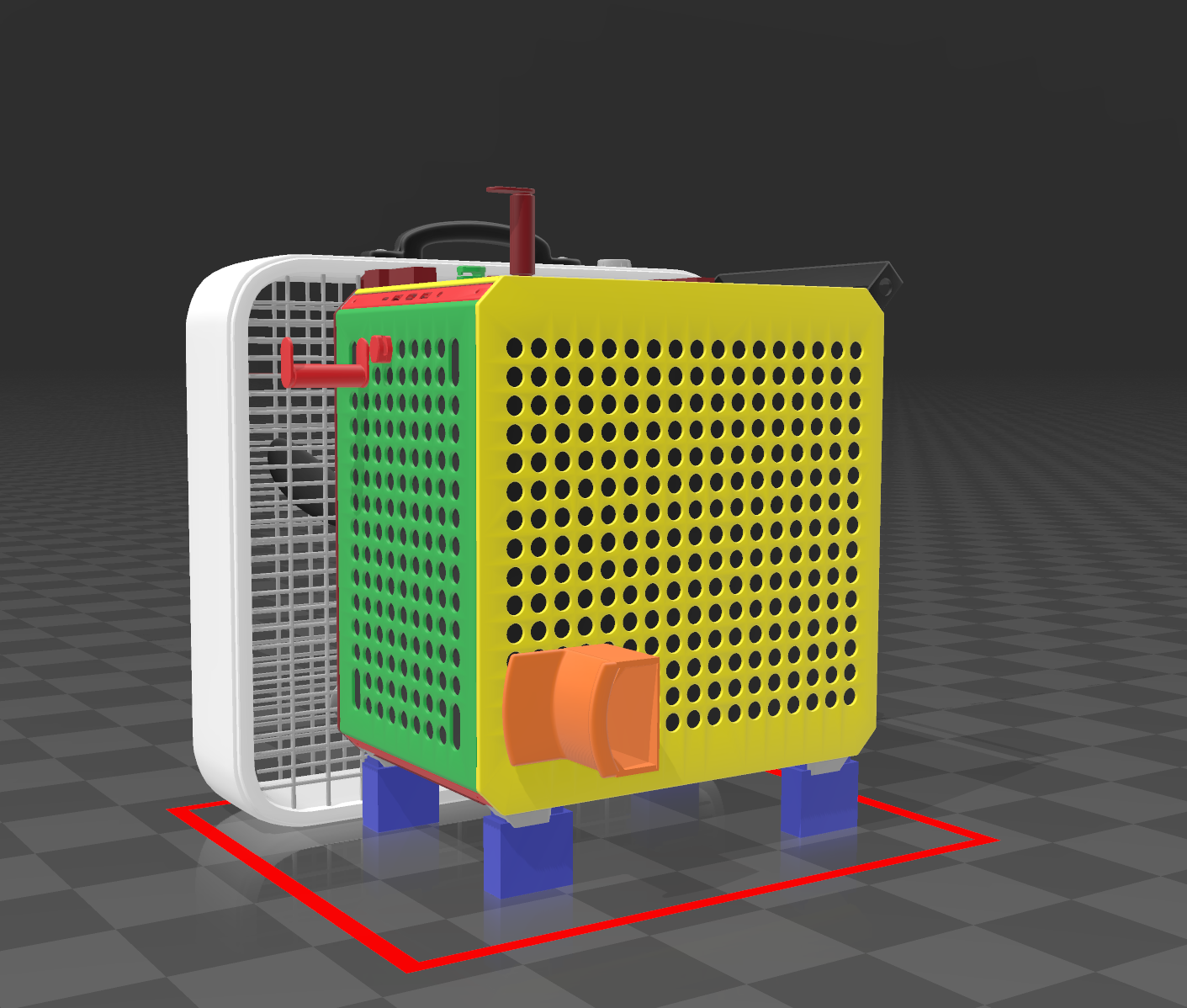 QUBE 500 PC 20x20 Box fan cooling mod by RivenVadam | Download free STL ...