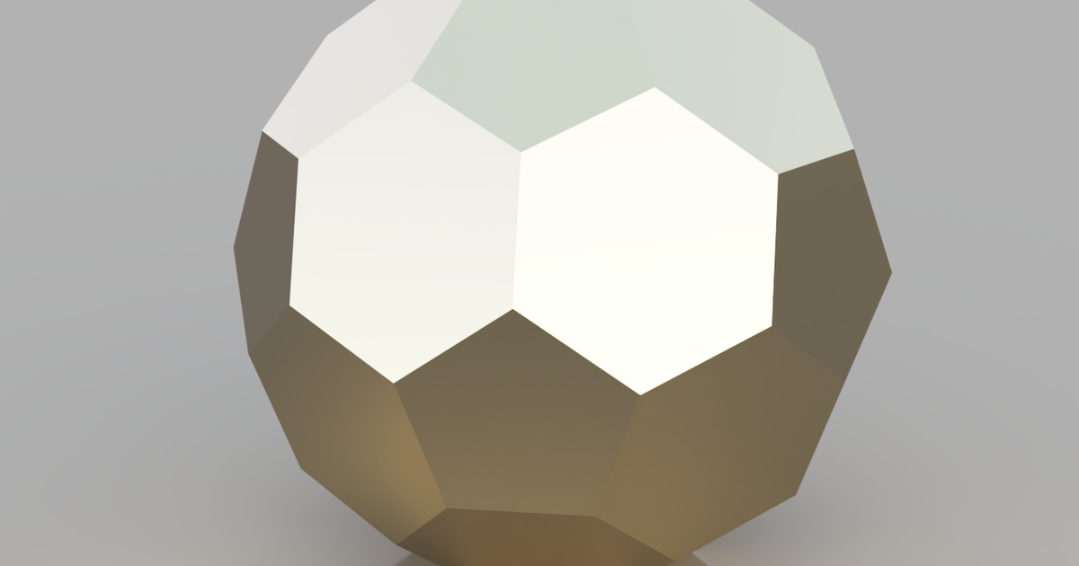 Low Poly Spheres: Truncated Icosahedron by Adam L | Download free STL ...
