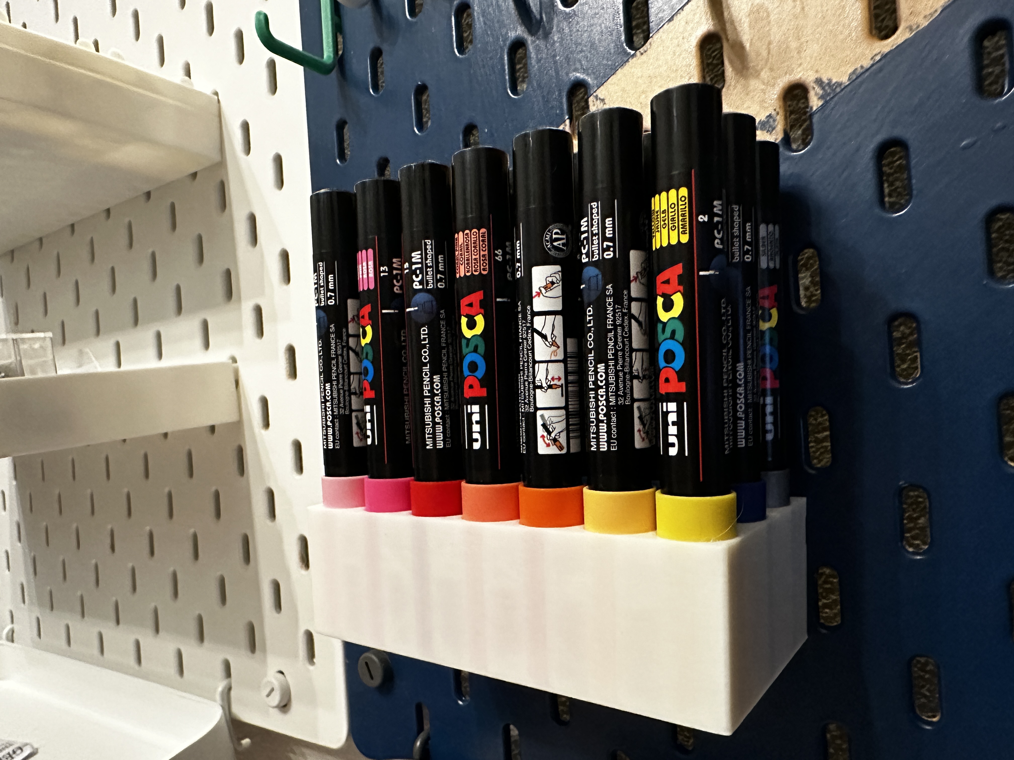 Posca PC-1M 21 Marker Holder (with and w/o Ikea Skadis Hooks) by ...