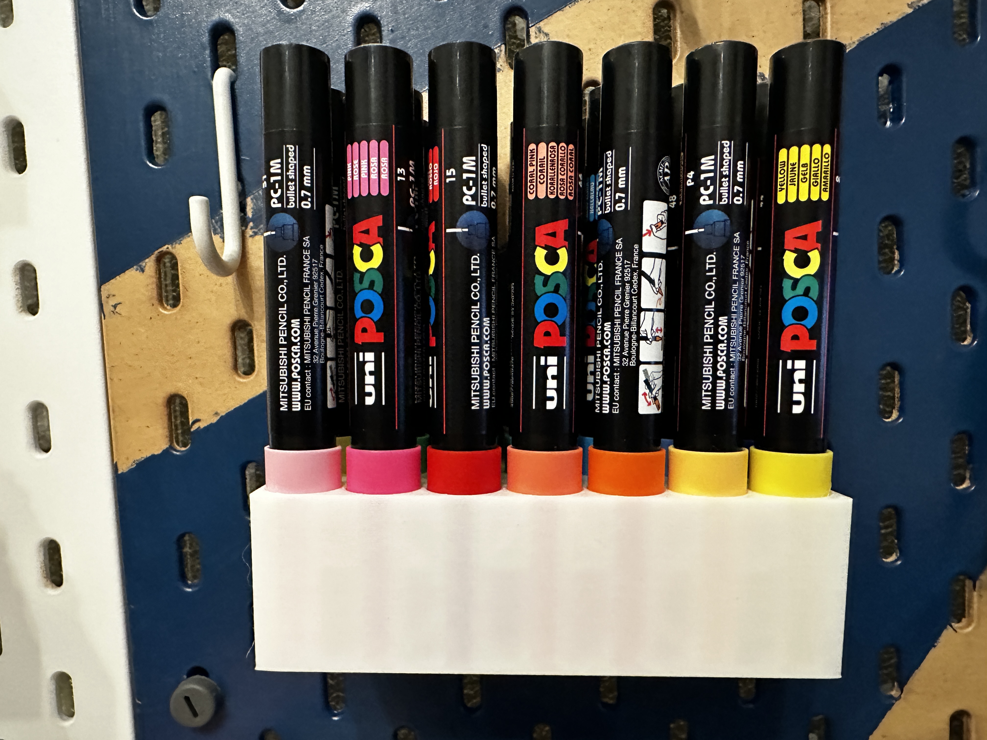 Posca PC-1M 21 Marker Holder (with and w/o Ikea Skadis Hooks) by ...