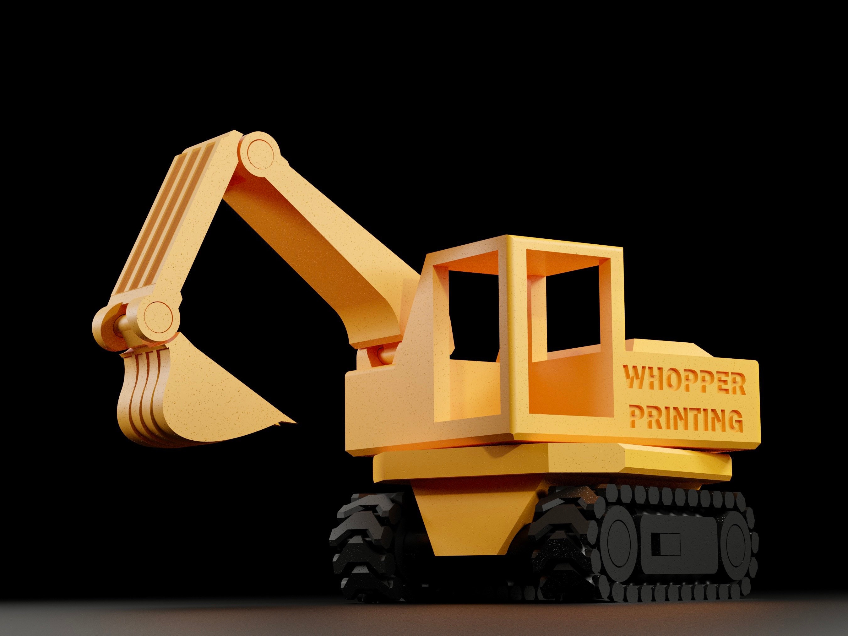 Print-in-Place Modular Excavator (Working Tracks!) by WhopperPrinting ...