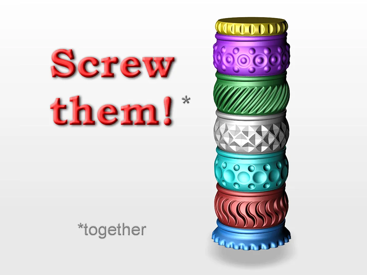 Screw-on small containers by Variant13 | Download free STL model ...